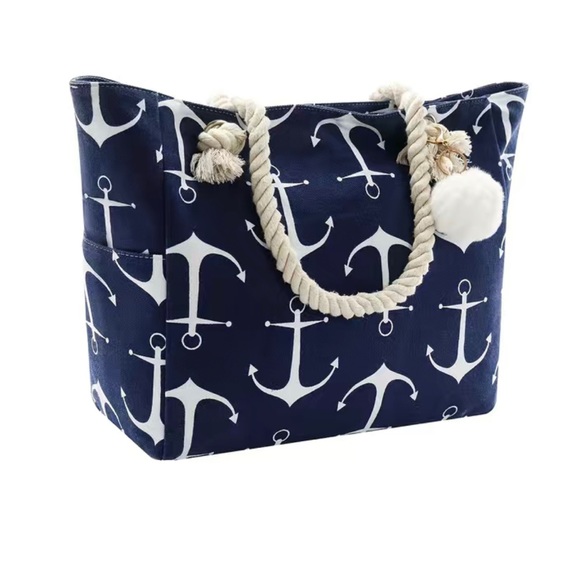 not sure | Bags | Anchor Canvas Beach Bag | Poshmark